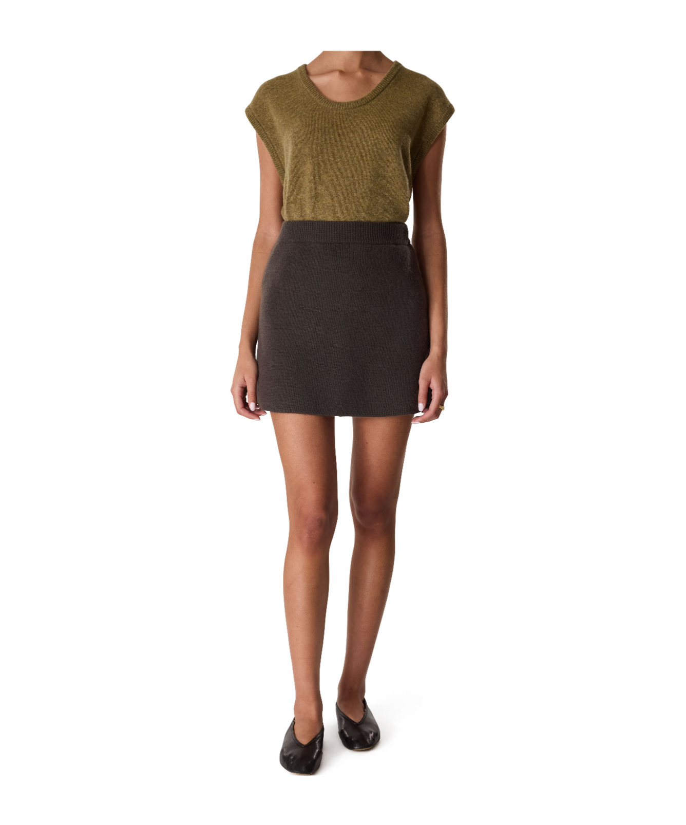 LISA YANG Lisa Yang A-Line Mini Skirt with Elastic Waist